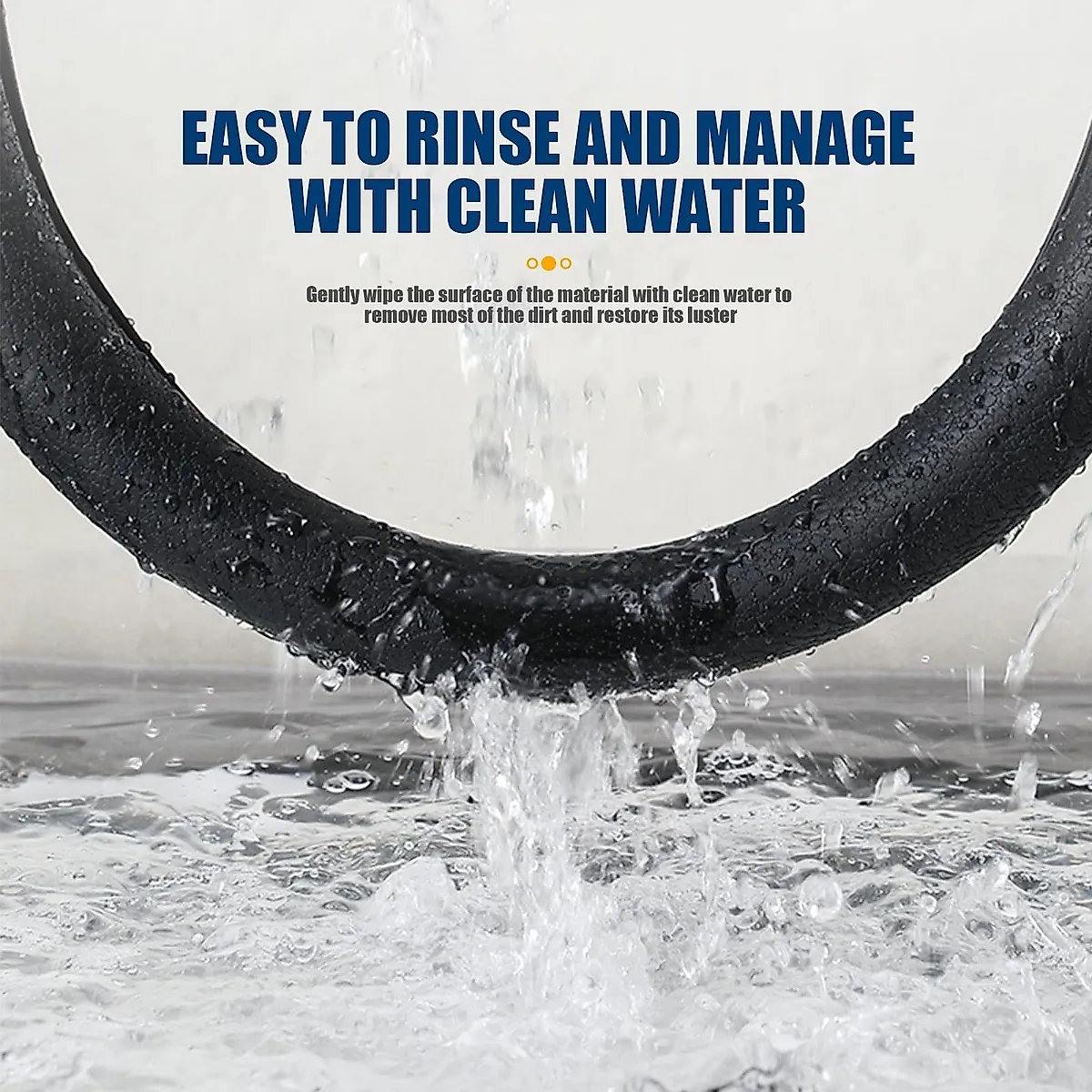 ZKFAR 1 PC Car D Shape Round Steering Wheel Cover, Universal 15In Silicone Steering Wheel Cover, Non-Slip Breathable Steering Wheel Protector, Unisex Car Interior Accessories (Gray)