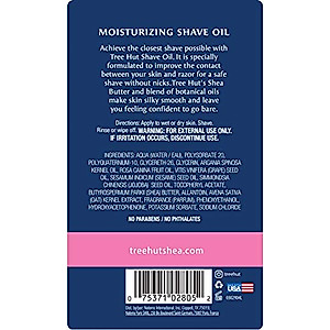 Tree Hut Bare Moroccan Rose Moisturizing Shave Oil, 7.7 fl oz, Gel-to-Oil Formula, Ultra Hydrating Barrier for a Close, Smooth Shave, For All Skin Types