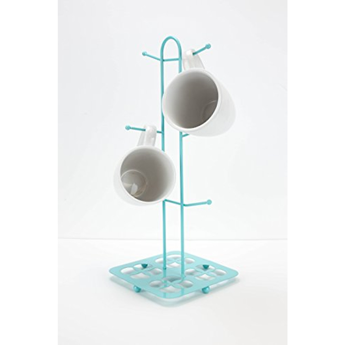 Home Basics Trinity Collection Pantryware Organization Set, Turquoise (Mug Tree)