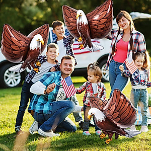 6 Pcs 3D Giant Eagle Foil Balloons 32 x 26 Inch, Inflatable Eagle Balloons for Kids Animal Big Bird Party Decorations Fourth of July Baby Shower Birthday Party Supplies