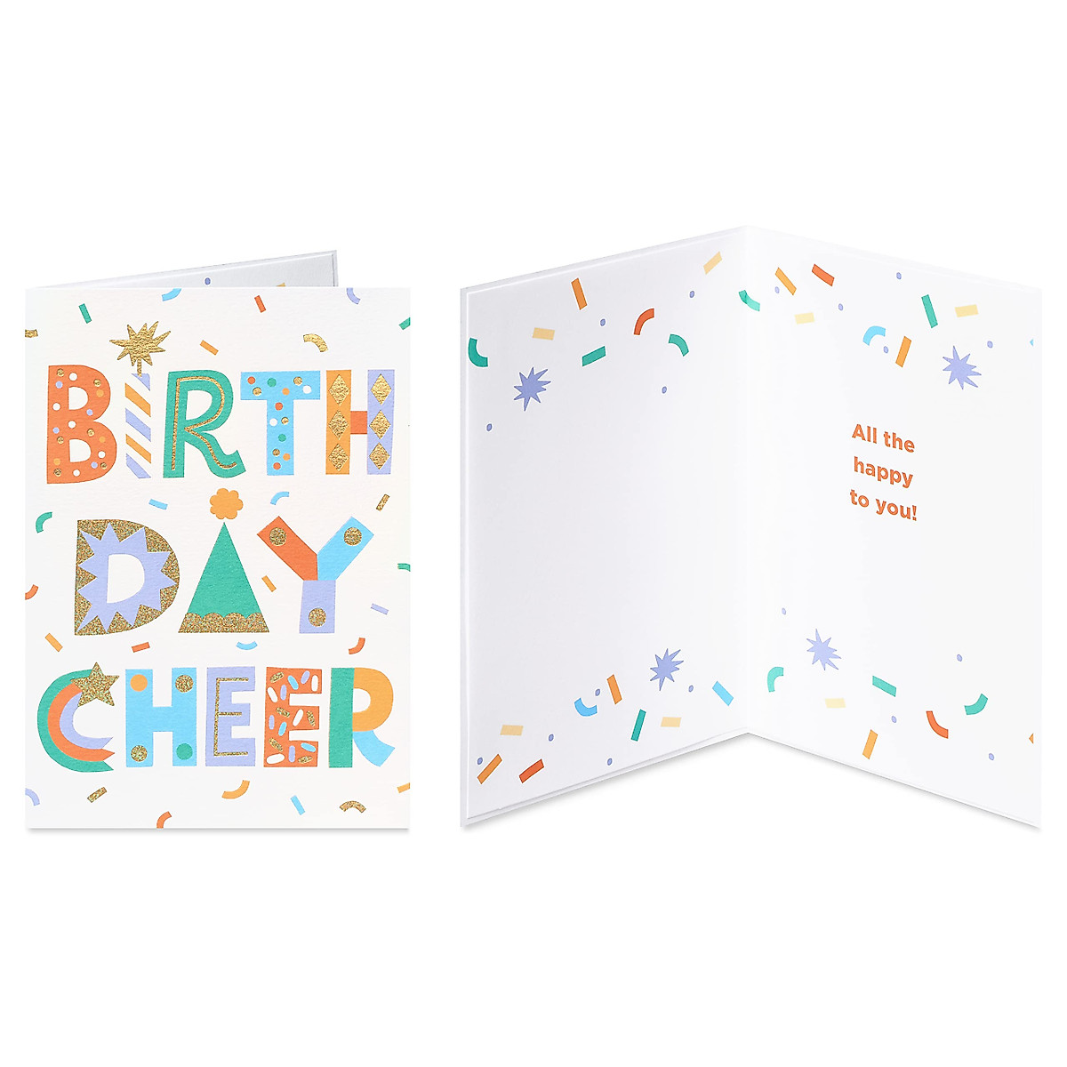 Papyrus Deluxe Boxed Birthday Card Assortment, Bright Birthday (4-Count)