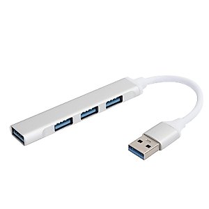 USB C Hub Multiport Adapter, USB3.0 Hub 4 Port Aluminum Alloy Adapter Converter UltraHigh Speed Splitter Accessories