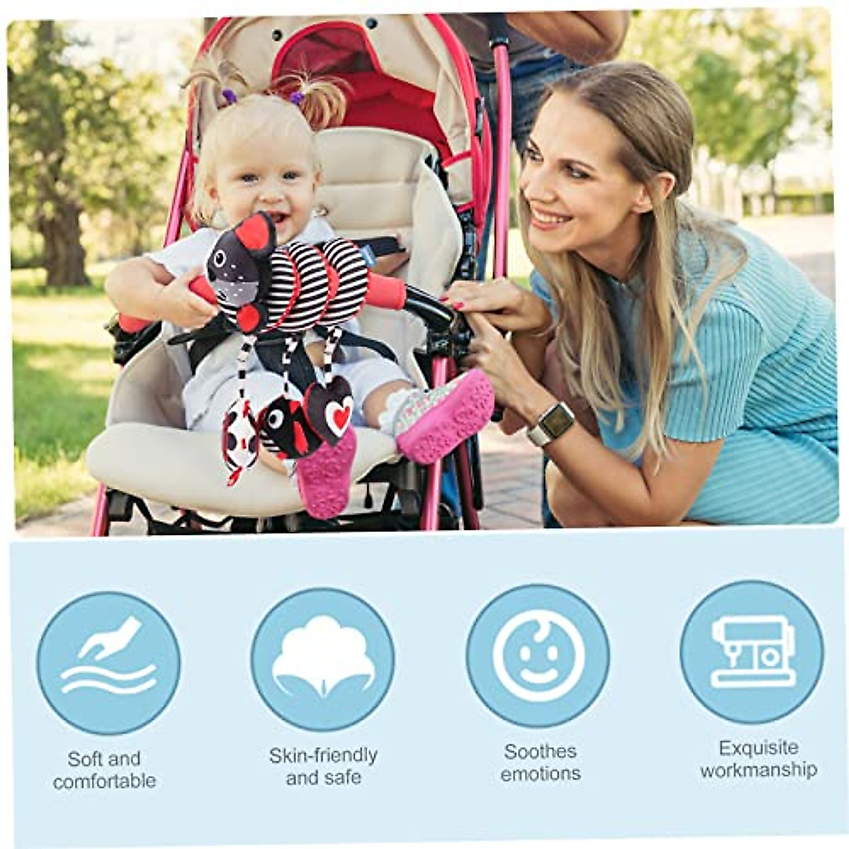 Kisangel Car Seat Toys Car Toys 3pcs Animal Rattle Infant for Ster Crib Carseat Baby Toy Car Seat Toys Car Toys