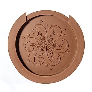Cheerock Guitar Soundhole Cover 4 inch, Soft Rubber Sound Hole Cover to Reduce Feedback and Noise for Acoustic Guitar 40/41 Inch (Brown)