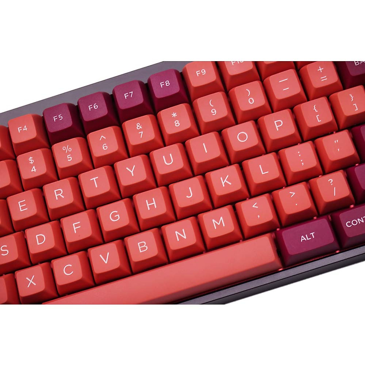 ONECAP Orange 166 Keys OSA PBT Double Shot Keycap for Cherry MX Switch keycaps for Wired USB Mechanical Gaming Keyboard