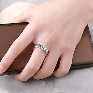 LOVECOM Butterfly Rings, 925 Sterling Silver Various Flying Butterflies Rings for Women Bohemian Delicate Do What Makes Your Soul Shine Letters Ring Cute Insect Wedding Bands Jewelry Gifts for Her