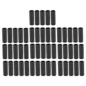 Jadeshay Cable End Crimps 50pcs Bicycle Derailleur Shift Cable Wire End Caps for Mountain Road Bike Black