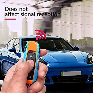 Key Fob Shell Cover for Porsche 911 Cayenne Panamera Macan,Painted Key Case Accessories for Porsche Key Fob Shell Case Keyless (Blue Key Cover)…