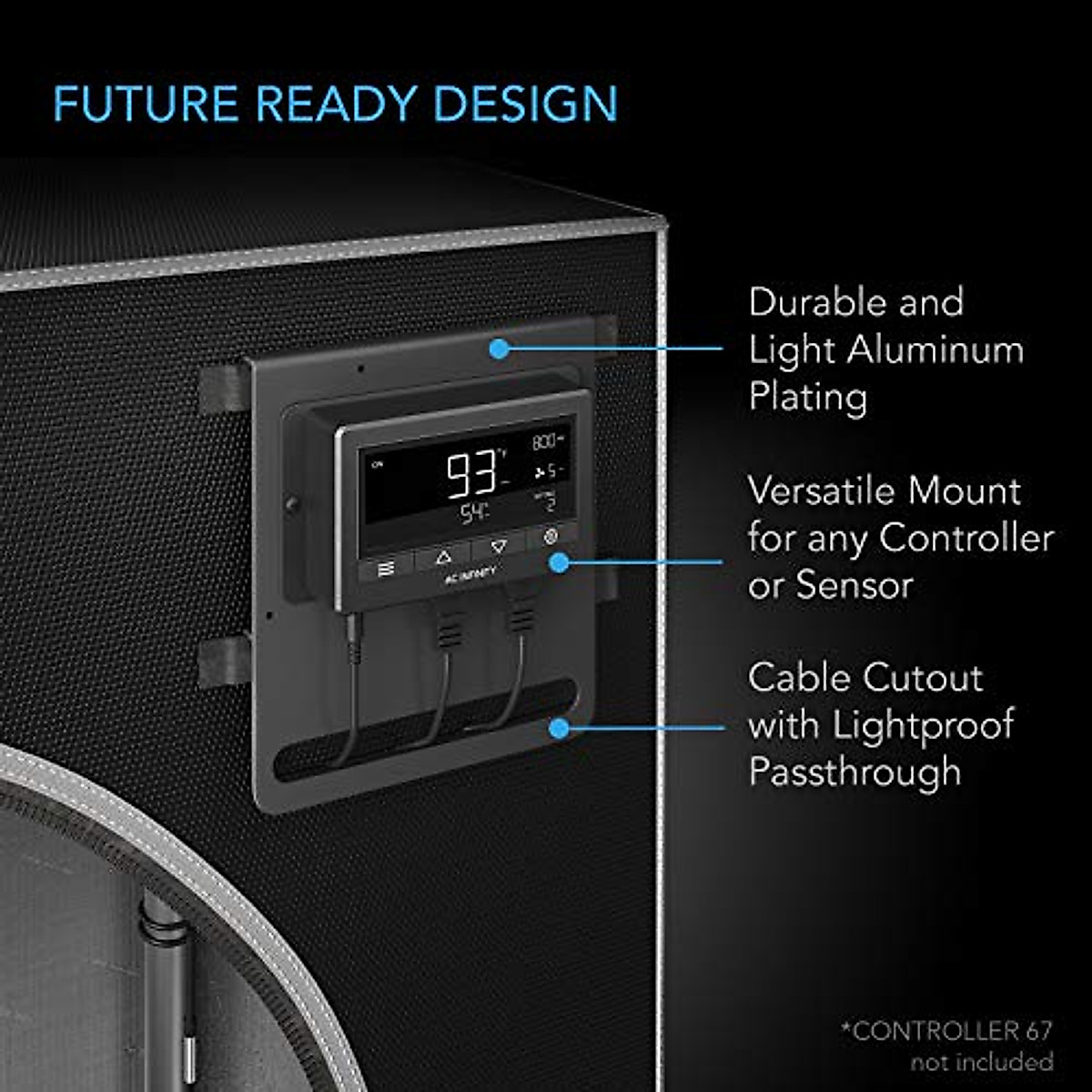 AC Infinity CLOUDLAB 894 Advance Grow Tent, 96”x48”x80” Thickest 1 in. Poles, Highest Density 2000D Diamond Mylar Canvas, 8x4 for Hydroponics Indoor Growing