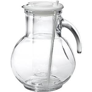 Bormioli Rocco Kufra Glass Pitcher with Ice Container and Lid, 72 3/4 oz