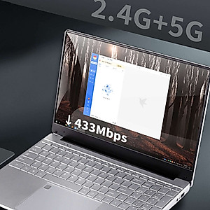 GOWENIC 15.6in Laptop, Notebook Computer with 14inch IPS 1920 x 1080 HD Screen, Touchpad, 8GB RAM, 128GB SSD, Intel J4125 Processor, WiFi, BT, 0.3MP Camera, for Win 11