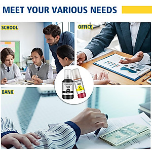 NMCHXBM Compatible Ink Cartridge Bottle (Non-Sublimation) Replacement for Epson 502 (Photo Black, Black, Magenta, Yellow and Cyan, 5-Pack)