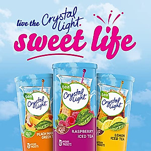 Crystal Light Sugar-Free Raspberry Iced Tea Naturally Flavored Powdered Drink Mix 72 Count Pitcher Packets