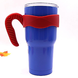 2 Pcs Red 20 Oz Tumbler Handle, Tumbler Cup Holder Compatible with Ozark Trail, YETI, RTIC, Travel Mug, SIC, Rambler