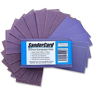 20 Sanding Paper Sheets for Hand Sanding Blocks, 125mm x 70mm (4.9'' x 2.8''), Loop Backed, Sandpaper for Wood, Metal & Paint. Assorted Grit Fine, Medium & Course P120 P180 P240 P320, Wet & Dry, 20pc