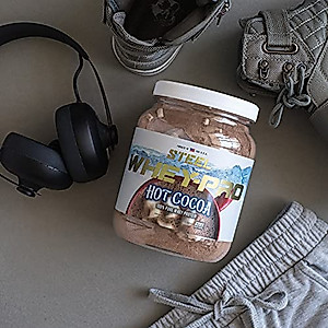 Steel Supplements Whey-Pro | 100% Pure Whey Protein Powder for Men and Women | Hot Cocoa | Muscle Gain & Lean Muscle Recovery | Gluten Free | 1.69 lbs | BCAA 5g | Non-GMO | 25 Servings