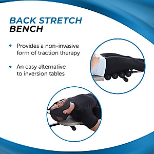 Stamina Inline Back Stretch Bench with Cervical Traction - Back Decompression, Neck Stretcher for Tension Relief - Up to 250 lbs Weight Capacity