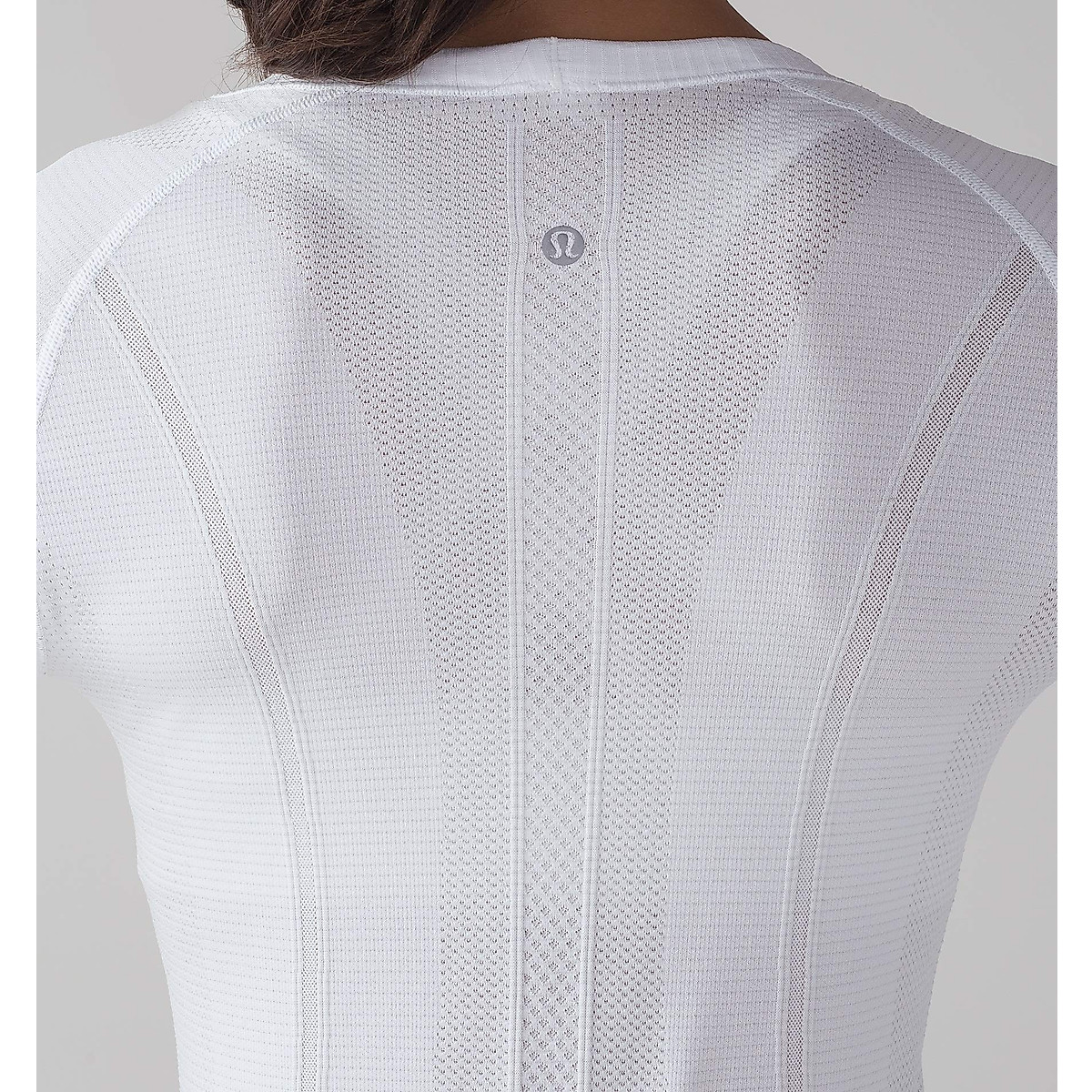 Lululemon Swiftly Tech Long Sleeve Crew (Heathered White, 10)