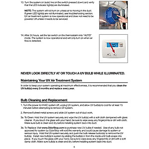 OdorStop OS36PRO1 UV Air Purifier - 36 Watt System with Energy Saving Airflow Sensor and 16” Bulb (OS36PRO1 w/Air Flow Sensor, 16” Bulbs)