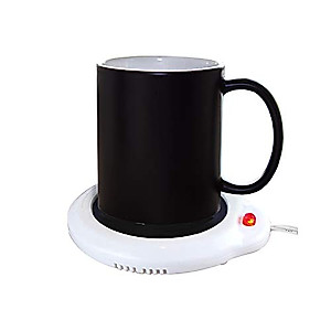 Eutuxia Mug Warmer for Home & Office. Great for Warming Up Cups, Coffee Mugs, Wax, and Beverages on Desks, Tables & Countertops. Electric Heated Plate Warms Quickly. Enjoy Hot Drinks on Cold Days.
