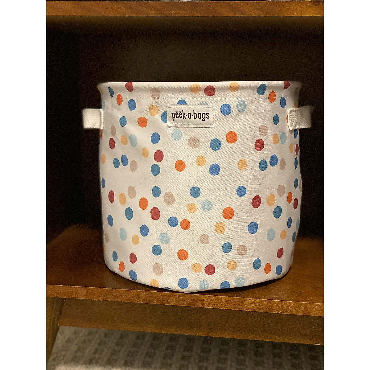 Peek-a-Bags Toy Storage Organizer Canvas Bin, Kid's Toy Storage - Books, Blocks, Baby Toys, Legos, Small Stuffed Animals. Organize Nursery, Bedroom, Playroom, Living Room, & Closets.