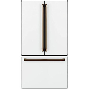 Cafe CWE23SP4MW2 23.1 cu. ft. Smart French Door Refrigerator in Matte White, Counter Depth and Fingerprint Resistant