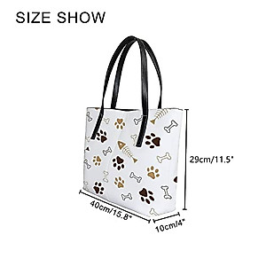 Fashionable women's handbag tote bag, Animals Paws,printed shoulder bag is light and durable