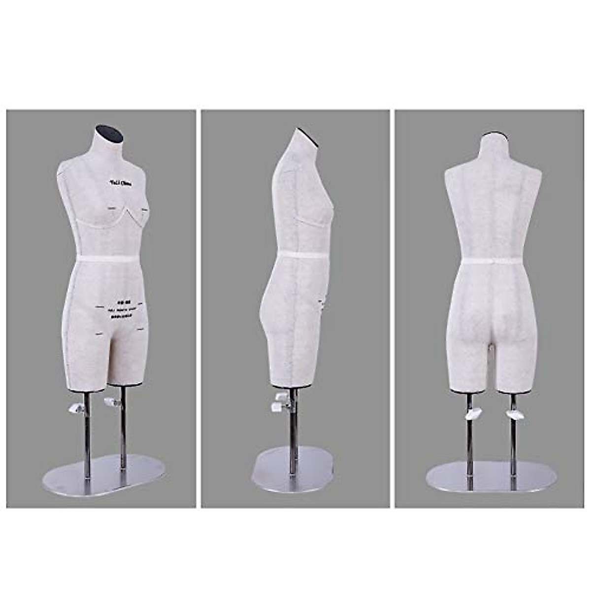 Tailors Dummy Mannequins Small Female Tailor Dummy, 1:2 Scale Dress Form Mannequin Dressmakers Manikins Adjustable Height Decoration Accessories Dressform Mannequin