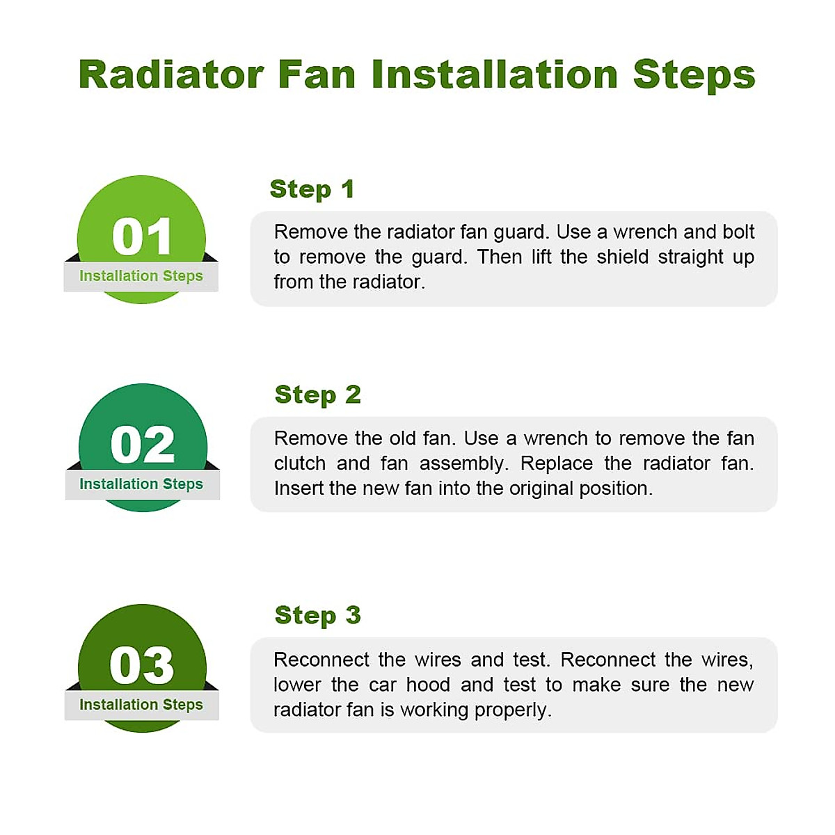 SCITOO Radiator Condenser Cooling Fan Compatible for Quattro/TT for Passat/Passat CC/Golf/Beetle