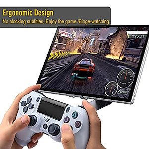 Cell Phone Stand,Desk Phone holder for Office, Home, Bed, School. Cute Desktop Facetime Phone Holder,Metal Phone Dock Cradle Compatible with Switch iPhone 14 13 12 11 iPad Mini, Tablet (Black)