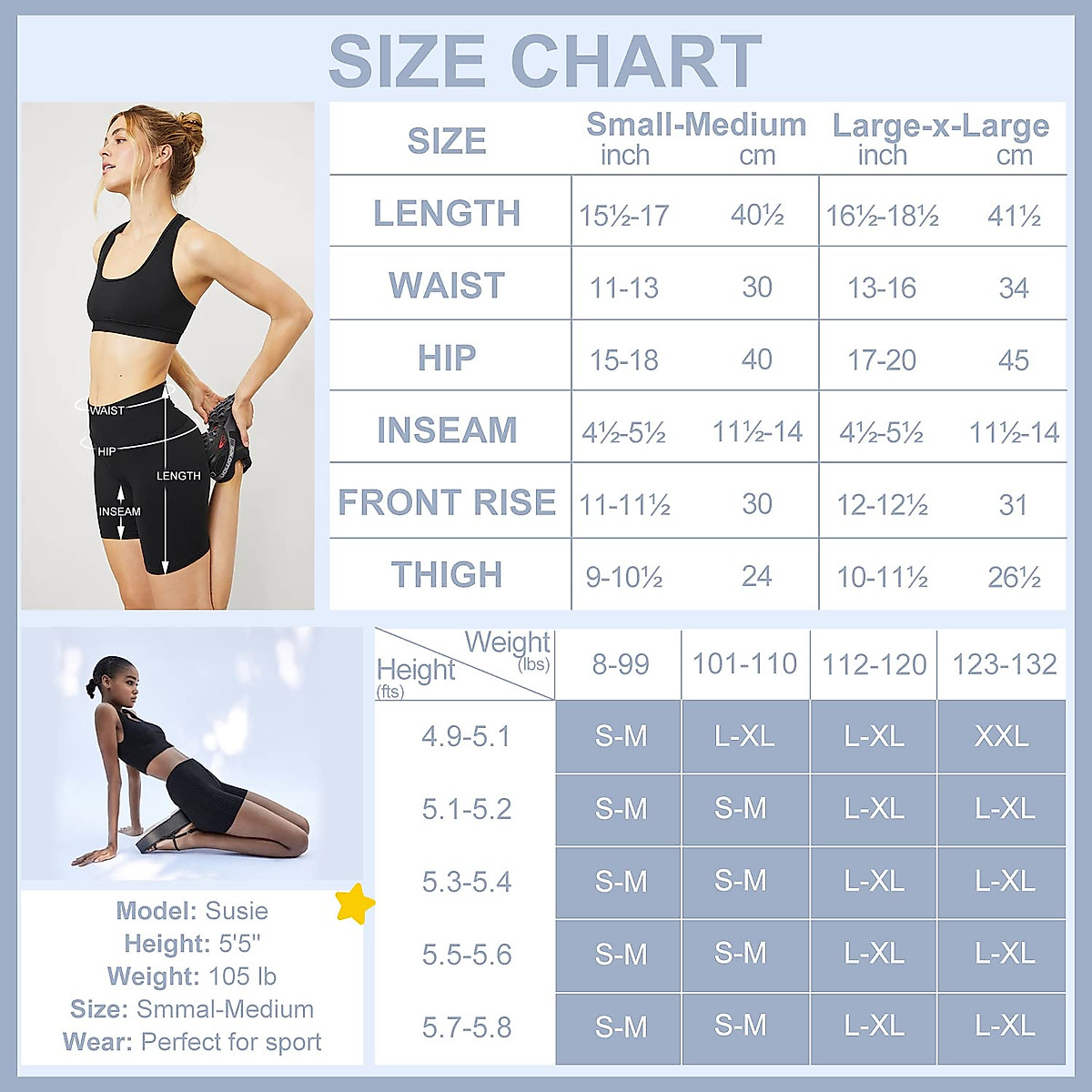 GAYHAY Biker Shorts for Women - 8" Soft Stretch Athletic Summer Shorts for Under Dresses Workout Running Cycling Yoga