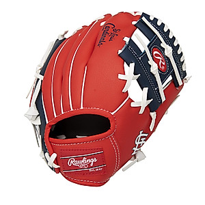 Rawlings MLB Team Logo Youth Glove Series, St. Louis Cardinals, Navy, 10"