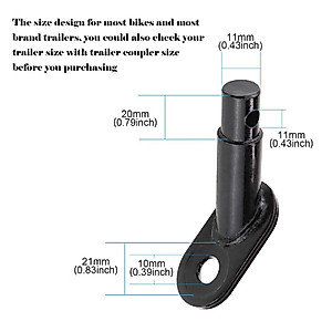 VideoPUP Bike Trailer Coupler,Bicycle Trailer Tow Attachment Cargo Hitch Coupler Mount Adapter for Child/Pet/Cargo (2 Packs)