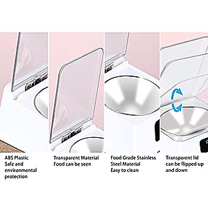 350ml Automatic Smart Cat Feeder Bowl Sensitive Open Cover Pet Feeder Transparent Lid Prevent Slip IR Induction for Small Pet for Dogs