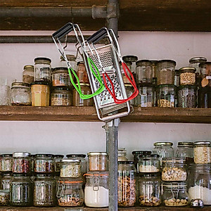 Oriflame Canning Jar Lifter Tongs, Stainless Steel Jar Lifter with Rubber Grips - for Slip Wide-Mouth Clip for Kitchen Restaurant (Red)