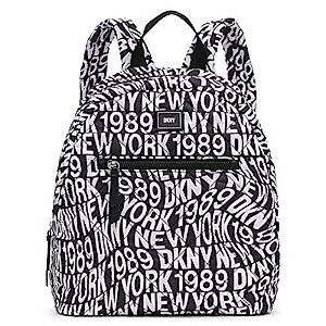 DKNY Women's Classic Lyla Backpack, Black Multi, Large