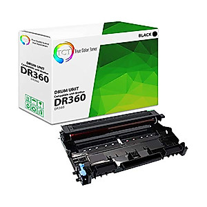 TCT Premium Compatible Drum Unit Replacement for Brother DR-360 DR360 Black Works with Brother HL-2140 2150N 2170W, DCP-7030 7040 7045N, MFC-7320 7340 7345N 7440N 7450 7840W Printers (12,000 Pages)