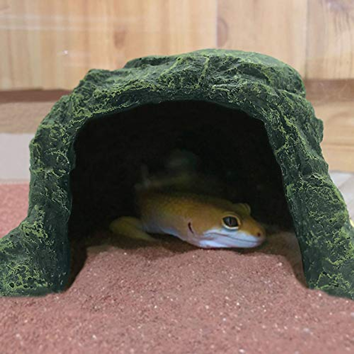 Reptile Rock Hideout Lizard Hide Cave Box Turtle Habitat Accessories for Spider Gecko Chameleon Bearded Dragon Snake