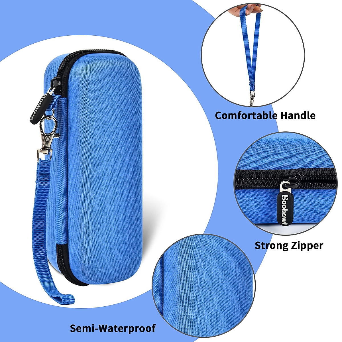 Case Compatible with Pumteck Electric Ball Pump,Smart Air Pump Portable Ball Inflation Storage Bag for GPUTEK/for Teffim/for Motorenbau, Pump Holder for Basketball Accessories - Blue (Box Only)