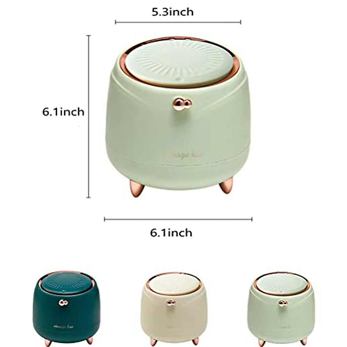 AIWE7D 0.4 Gallon Small Trash Can Kitchen Garbage Can Mini Bathroom Trash Cans with Lid Waste Basket for Office Bedroom Desktop Waste Bin (OD Green)