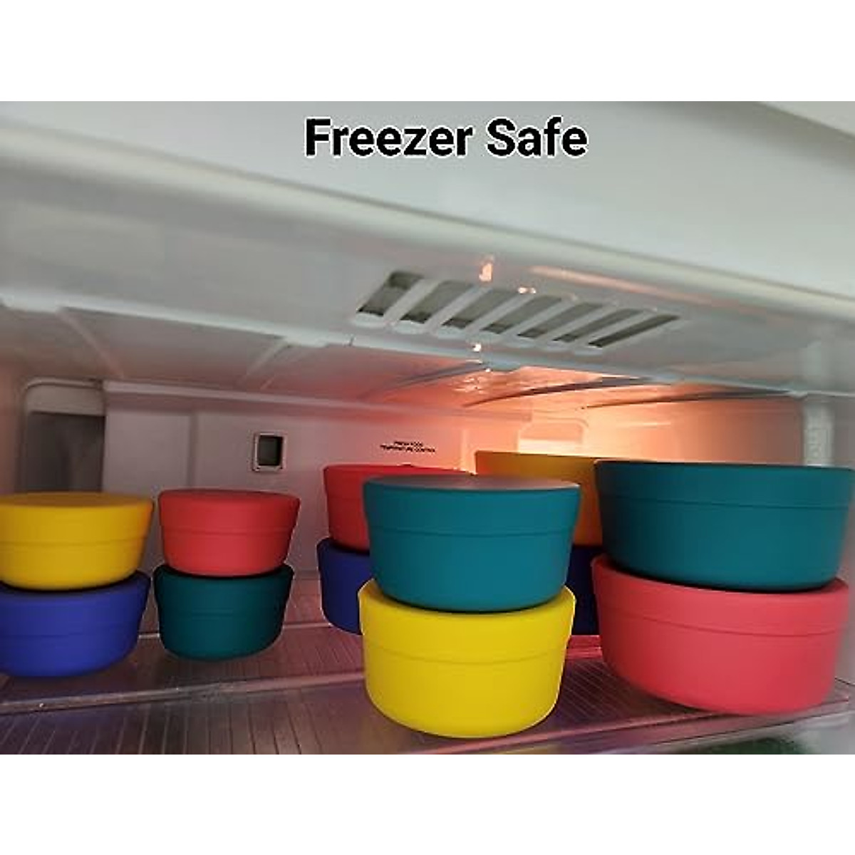 Wilmington Steelwares Silicone Food Storage Containers With Lids (Deja Blue)