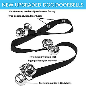 Dog Doorbells for Dog Training - CATOOP Adjustable Door Bell for Puppy with Collapsible Travel Pet Cat Dog Bowl