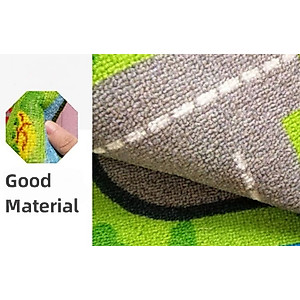 EVSOFMLF Road Play Map City Car Vehicle Traffic Educational Learning & Fun Game Area Non Slip Boy & Girl Kids Rug Carpet for Children Bedroom, Toddler Classroom & Baby Playroom Mat(Traffic 39*60 inch)