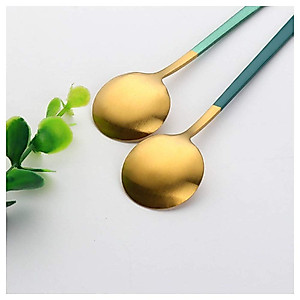 Color ME! 8 Piece Stainless Steel Espresso Coffee Spoons Mini Teaspoons Set Lightweight Small Round Spoons Set for Coffee, Tea, Ice Cream, Dessert, Cake, Dishwasher Safe, Eco Friendly, Multicolor