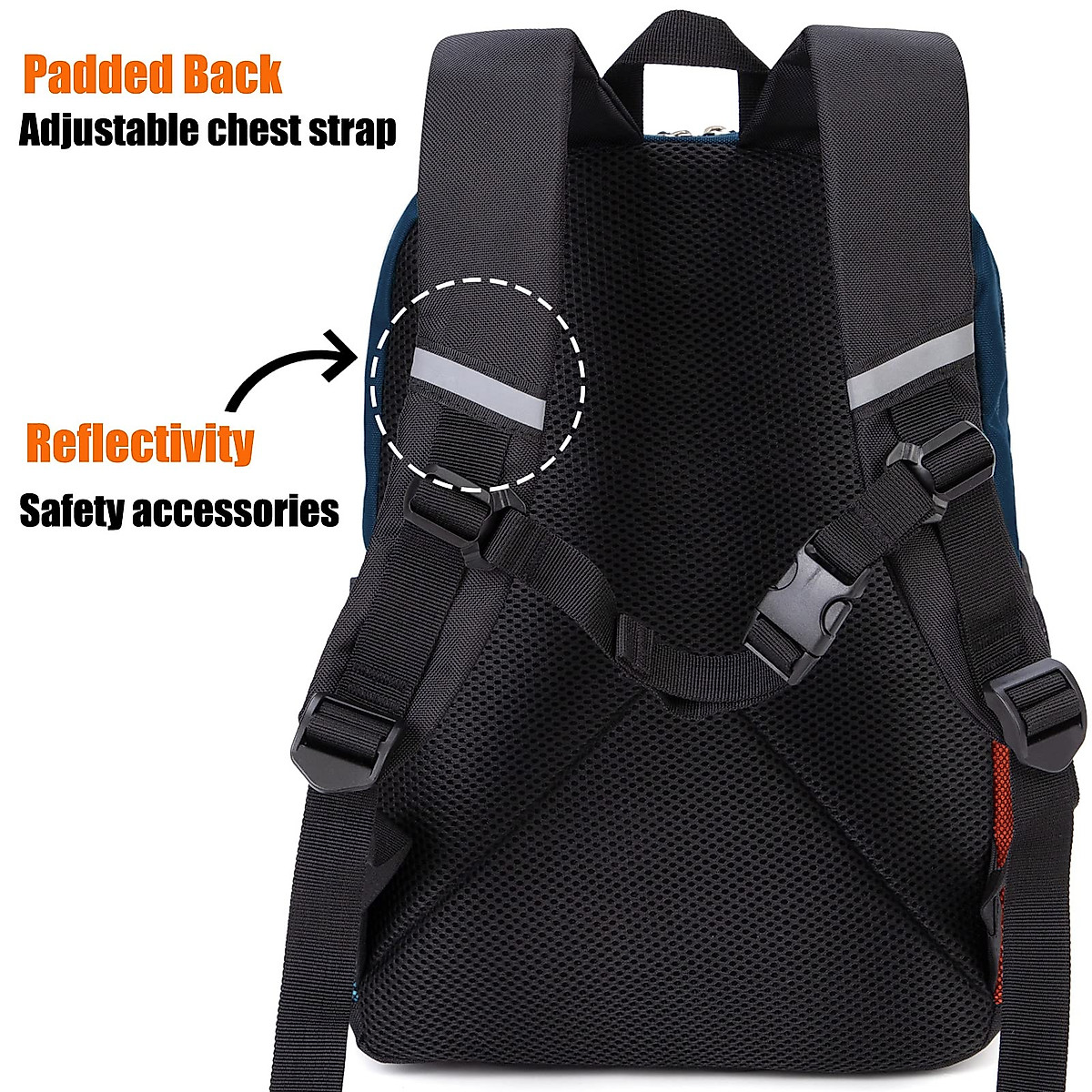 HawLander Little Kids Backpack for Boys Toddler School Bag Fits 3 to 6 years old, 15 inch, Navy Red