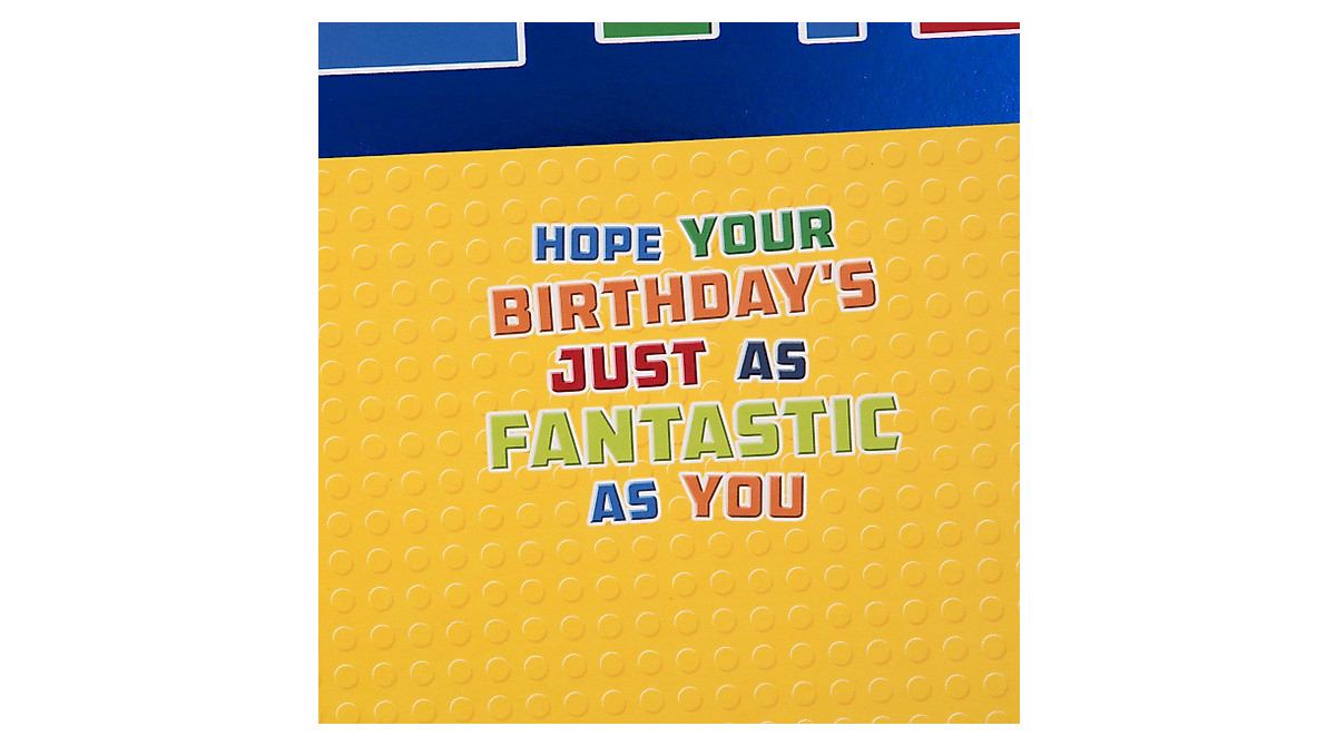 Hallmark Lego Birthday Card for Son - Colourful & Eco-Friendly