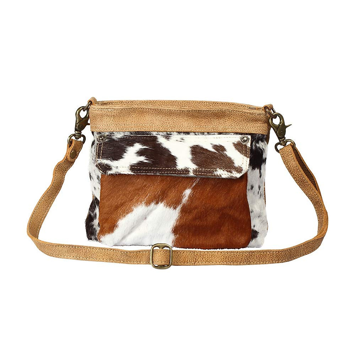 Myra Bag Vintage Bygone Leather & Cowhide Crossboy Bag S-1212