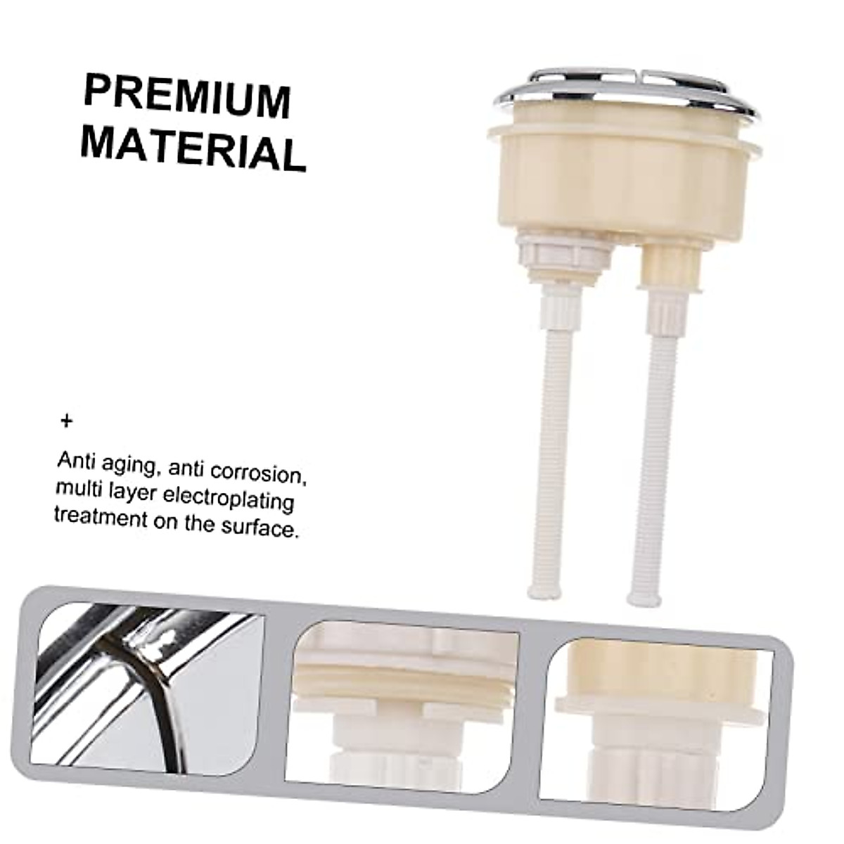 2 Pcs toilet lid button toilet tank button toilet flush button toilet parts toilet accessories ar accessories wc flush button Closestool Tank Button Flush Push Button Oval switch