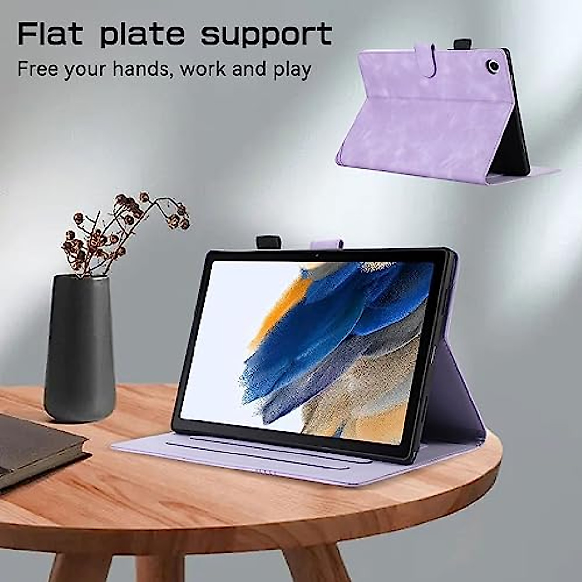 Tablet PC Case Compatible with Samsung Galaxy Tab A8 Case 10.5" X200 / X205 (2021) Premium PU Leather Folio Smart Protective Cover, Multi-Viewing Angles and Auto Wake & Sleep Compatible with Galaxy Ta