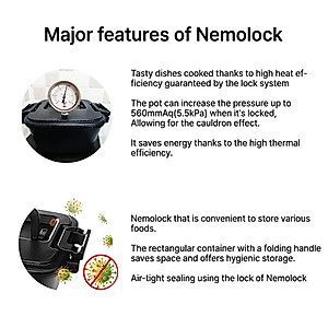Nemolock IH All-Round Pot | Easy Storage | Greatly Portable | Convenient (M/L set)